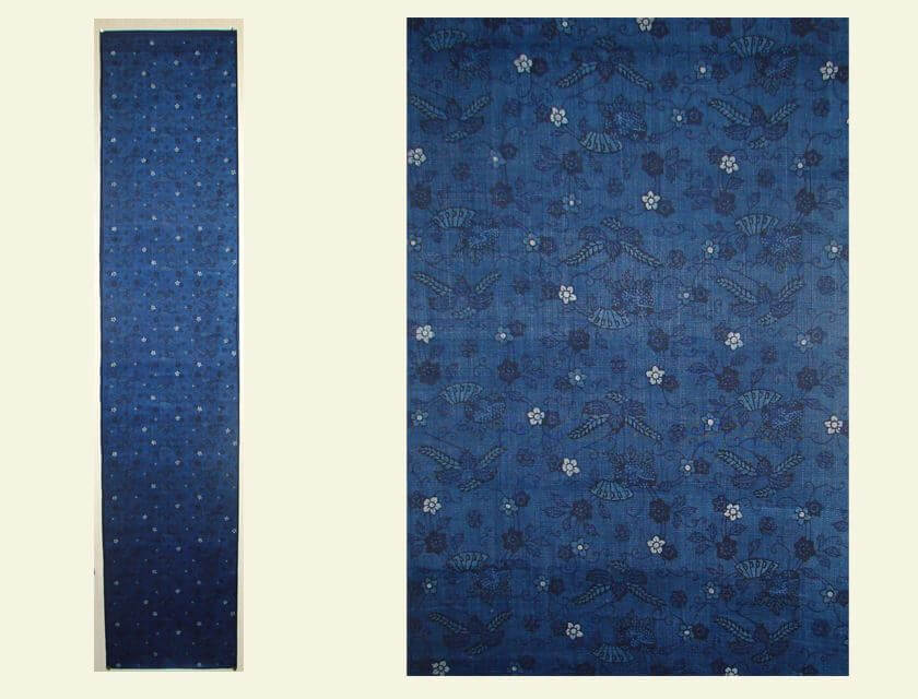 Mounting Ryūkyū Bingata Fabric into Kakejiku - ART NOMURA