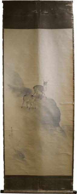 Restration of Antique Japanese Hanging Scroll: Gyokusen Mochizuki